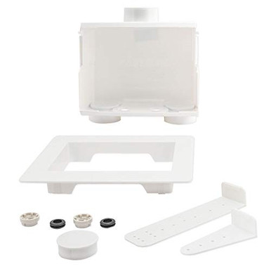 Eastman 60251 Single-Lever Dual-Drain Washing Machine Outlet Box- White ...