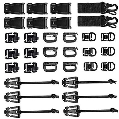 DONGKER Molle Attachments Tactical- Kit of 32 Attachments for Molle ...