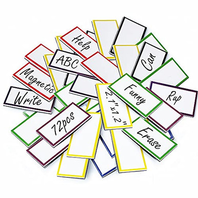 Magnetic Dry Erase Labels-72Pcs 2.1 x 1.2 Inch Reusable Writable ...