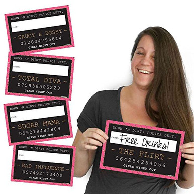Big Dot of Happiness Girls Night Out - Party Mug Shots - Photo Booth ...