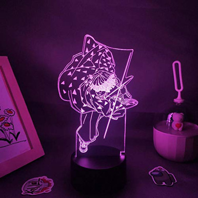 3D Illusion Lamp Anime Demon Slayer Anime Figure Agatsuma Zenitsu Led ...