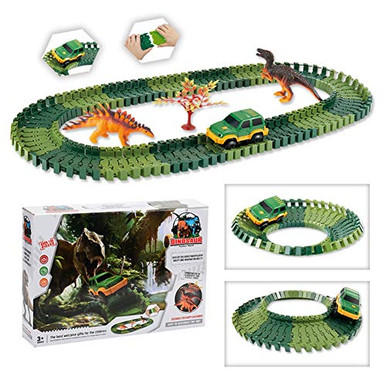 Jadpes Flexible Race Car Track-100PCS Electric Race Car Flexible ...