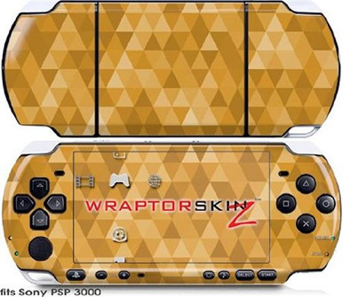 Sony PSP 3000 Decal Style Skin - Triangle Mosaic Orange ...