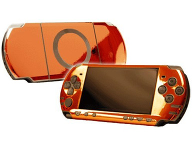 Orange Chrome Mirror Vinyl Decal Faceplate Mod Skin Kit for Sony ...