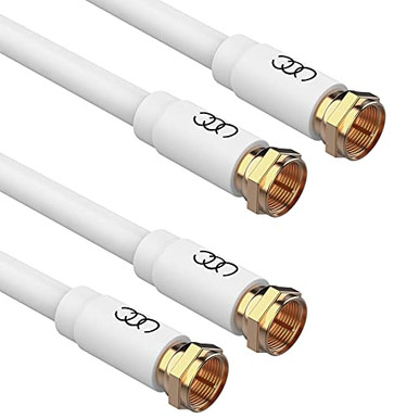 Coaxial Cable 40ft -2 Pack- - Triple Shielded RG6 Coax TV Cable Cord in ...
