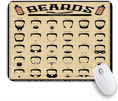Minalo Gaming Mouse Pad Non-Slip Rubber Base-Beards The Art of ...