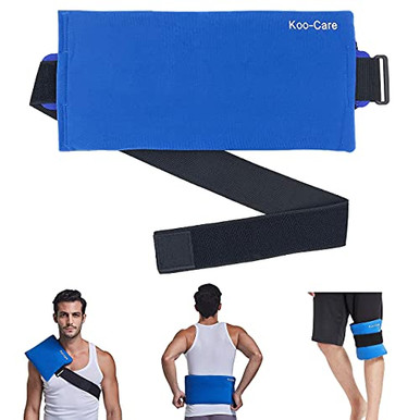 Koo-Care Large Waist and Lower Back Gel Ice Pack and Wrap with Long ...