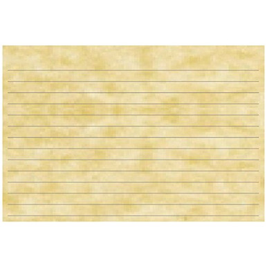 Colonial Cards- 100 Gold Parchment 4inch x 6inch Index Cards- Lined ...