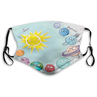 Comfortable Funny Mask-Space-Cartoon Sun Planets of Solar System Fun ...