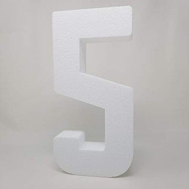 Free Standing - EPS Smooth Foam Numbers for Weddings- Cakes- Arts and ...