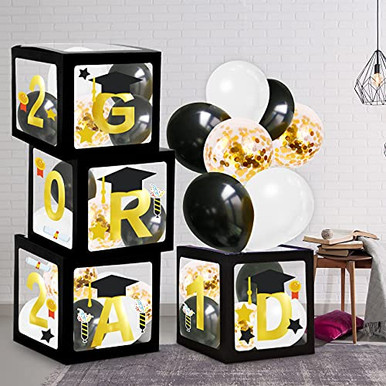 Joy Bang Graduation Balloon Boxes 2021 Decorations Grad Balloon Boxes ...