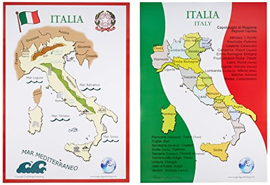 Long Bridge Publishing Italian Language School Poster Set - Maps of ...