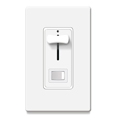 Dimmer Switch 3-Way/Single Pole Dimmer Electrical light Switch 600 Watt ...