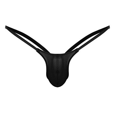 YONGHS Men's Low Rise Bulge Pouch Backless G-String Thongs T-Back ...