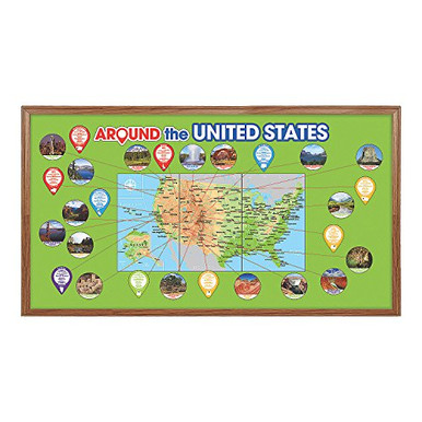 Fun Express Around The USA Bulletin Board Set - 63 Pieces - Educational ...