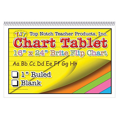 Top Notch Teacher Products Brite Chart Tablet -25 Count-- 16inch x ...