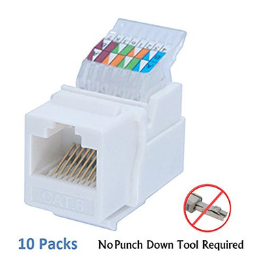 IDC RJ45 CAT6/CAT5e Tool-less No Punch Down Tool Required Gold Plated ...