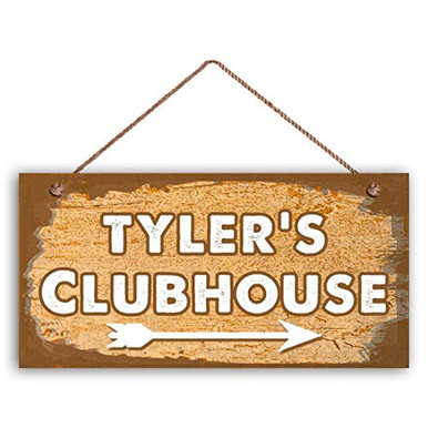 WOODSIGN Kid's Clubhouse Sign- Personalized Sign- Kid's Name Door Sign ...