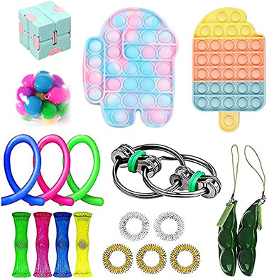 Domingbub Sensory Fidget Toy Set- Fidget Blocks- Fidget Pack Sensory ...