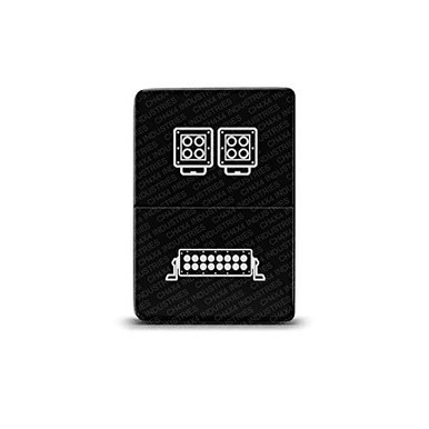 CH4x4 Small Dual Push Switch for Toyota Dually and LED Lightbar Symbol ...