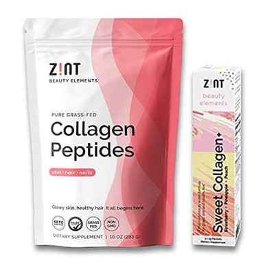 ZINT Collagen Powder Collagen Peptides -10oz Plus Sampler Box- Anti ...