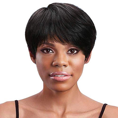 ISHINE Short Wigs Pixie Cut Wigs Human Hair with Bangs Short Layered ...