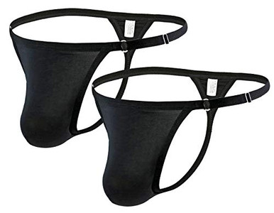 Panegy Men's Elastic Comfort Underwear Thong Lightweight Sexy Bikini ...
