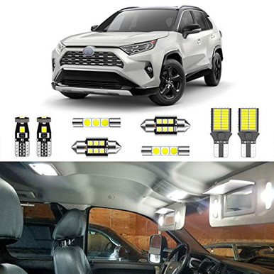 LIGHSTA 10PCS Super Bright White LED Interior Light Kit Package for ...