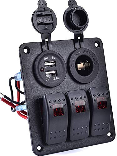 MKING Rocker Switch Panel?3 Gang Waterproof Marine Switch pane?Boat ...
