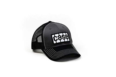 Case Tractor Hat- Gray with Black Mesh- Tire Tread Logo ...