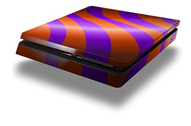 PS4 Slim Skin Wrap Two Tone Waves Purple Red - Decal Style Skin fits ...