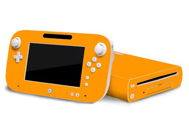 Citrus Orange Vinyl Decal Faceplate Mod Skin Kit for Nintendo Wii U ...