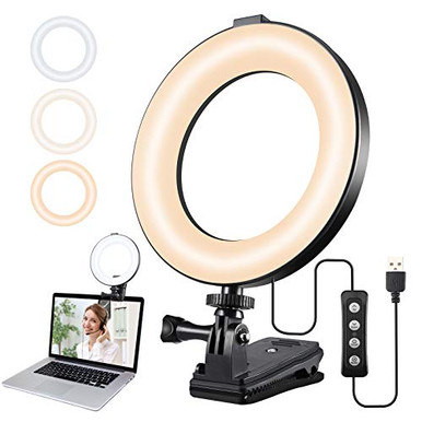 Video Conference Lighting- Ring Light for Computer Laptop Monitor ...