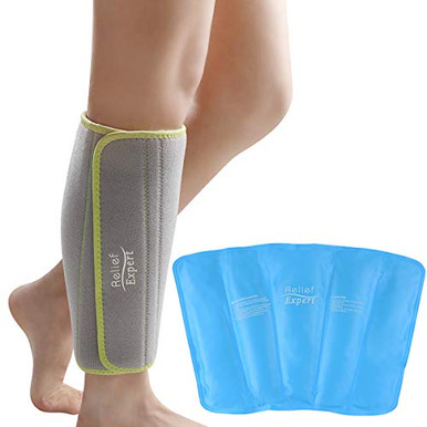 Relief Expert Calf and Shin Splint Ice Pack for Injuries Reusable Gel ...
