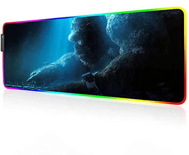 Mouse Pads Godzilla vs Kong RGB Gaming Mouse Pad LED Large USB Wired ...