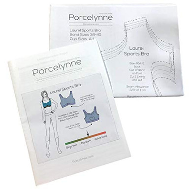 Porcelynne Laurel Sports Bra Sewing Pattern - Sizes 40A to 46i - See ...