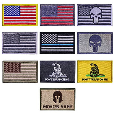 US Flag Tactical Patches?Danlince10 Pieces American Flag USA Flags ...