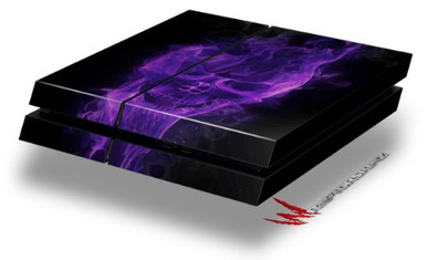 Flaming Fire Skull Purple - Decal Style Skin fits original PS4 Gaming ...