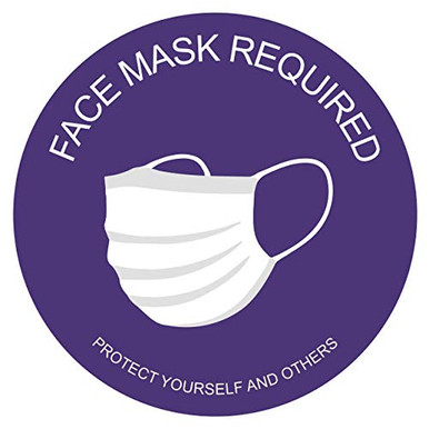 Sticky Brand Face Mask Required Sign Stickers Wear Your Mask Sign Wall ...