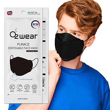 `-20Packs- KF94 Face Mask for Adult -Black-- 4 Layers- All Materials ...