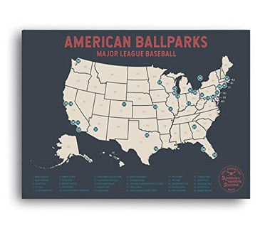 Epic Adventure Maps Major League Baseball Travel Map - Mark Your ...