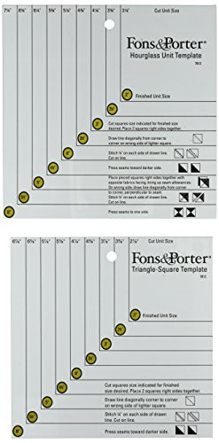 Dritz Fons and Porter Triangle Square and Hourglass Template ...