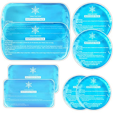 Tutmyrea Gel Ice Packs for Injuries Reusable- Flexible Hot and Cold ...