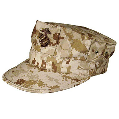 USMC Desert Digital 8-Point Utility Garrison Cover with Emblem -MD ...