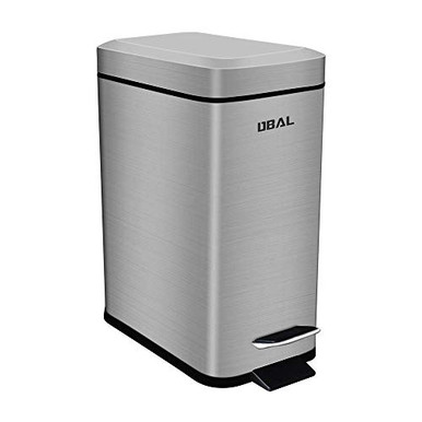 DBAL Bathroom Trash Can 5 Liter Rectangular Step Trash Bin with Lid ...