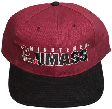 NCAA New Maroon and Black University of Massachusetts Embroidered UMass ...