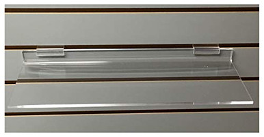 Clear Acrylic Slatwall Shelf 16 Inches Wide x 6 Inches Deep for Retail ...