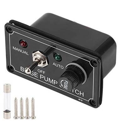 Akozon 3-Way Toggle Switch Panel Waterproof Manual-Off-Auto Bilge Pump ...