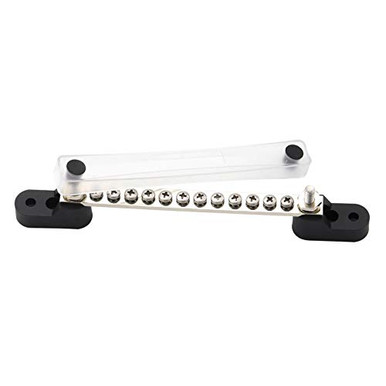 FAMKIT 12-Position Single Row Bus Bar 100A Negative BusBar Block with ...