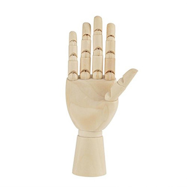 Wooden Hand Model, Mannequin Hand Flexible Movable Fingers Manikin Hand ...